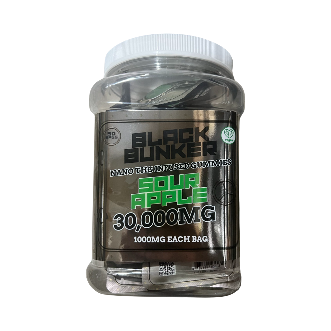 Black Bunker 30k NANO TCH GUMMY JAR 1000MG EACH BAG – Black Bunker ...